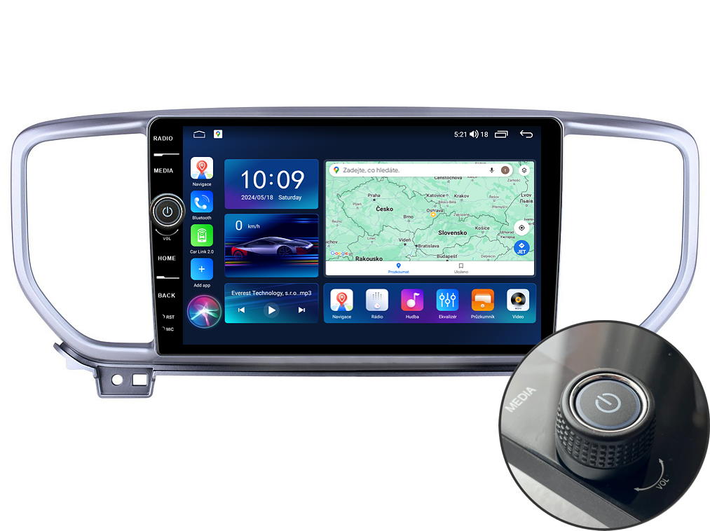 Everest 2DIN autorádio EVE52 Android, Kia Sportage 4 KX5 B435 | Levné ...