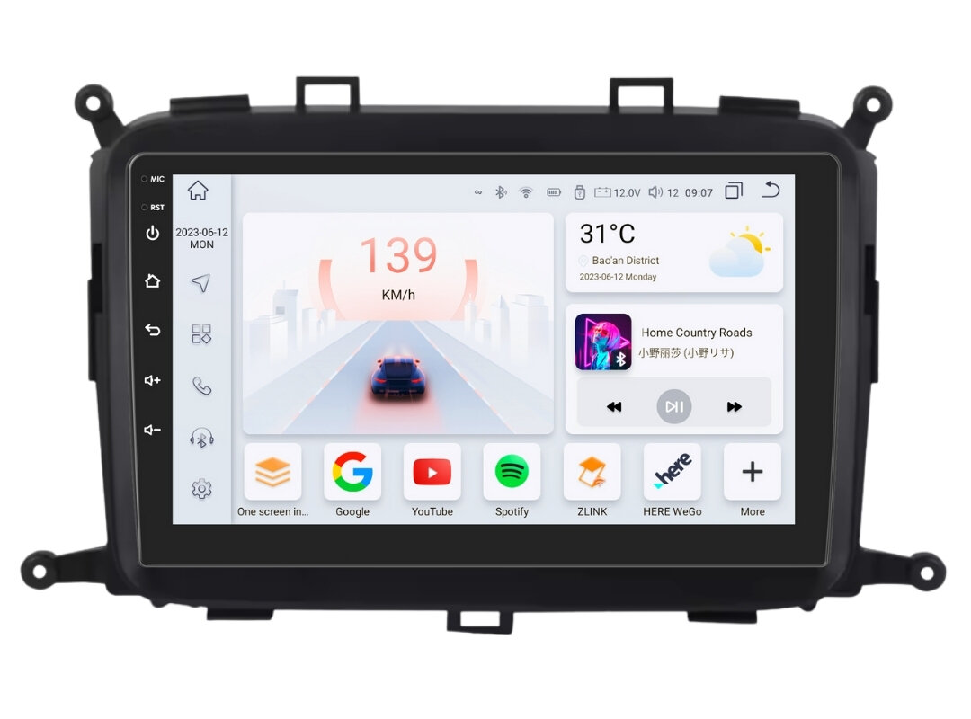 HIZPO KXKICRS91 Autorádio 9“ Android pro Kia Carens Model: P9002CP (2 ...