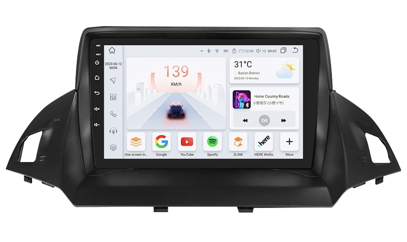 HIZPO KXESC9001 Autorádio 9 Android 13 Ford Kuga 2, Escape 3 Model: S9008 (8+128GB) CHR1782 ...