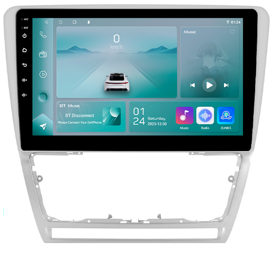 HIZPO KXSKDOTV101 Autorádio 10,1“ Android pro Škoda Octavia 2 Barva ...